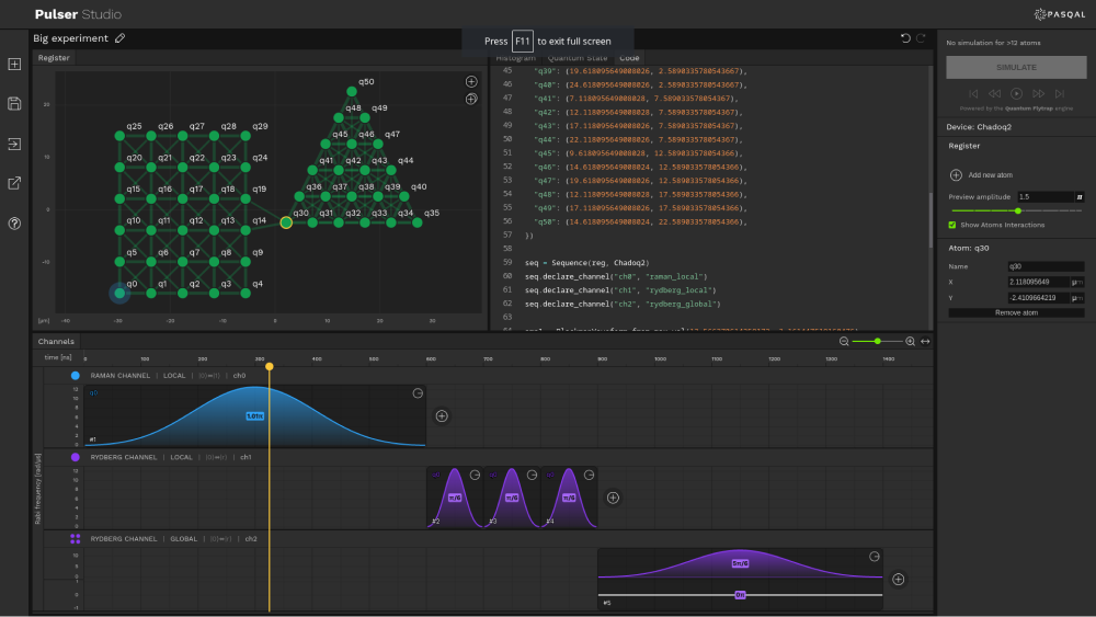 Programmable Atomic Arrays - PASQAL - PASQAL